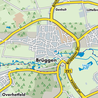 Brüggen - Stadtpläne und Landkarten