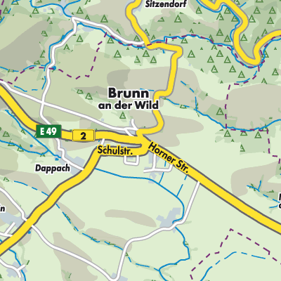 Brunn an der Wild - Stadtpläne und Landkarten