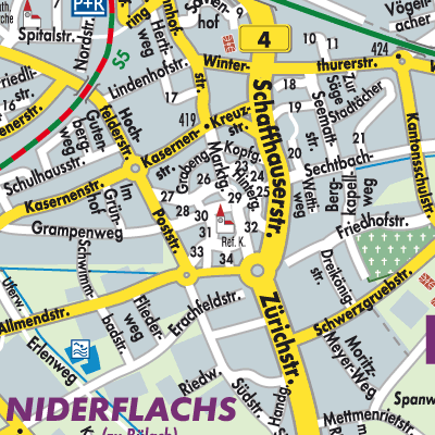 Bülach - Stadtpläne und Landkarten