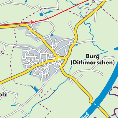 Burg (Dithmarschen) - Stadtpläne und Landkarten