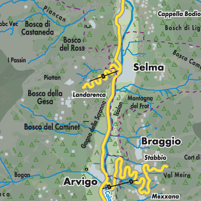 Calanca - Stadtpläne und Landkarten