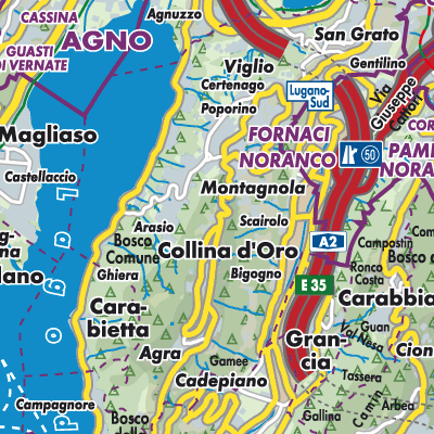 Circolo di Carona - Stadtpläne und Landkarten