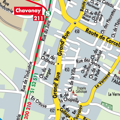 Chavornay - Stadtpläne und Landkarten