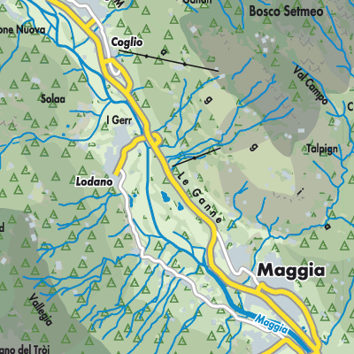 Circolo della Maggia - Stadtpläne und Landkarten