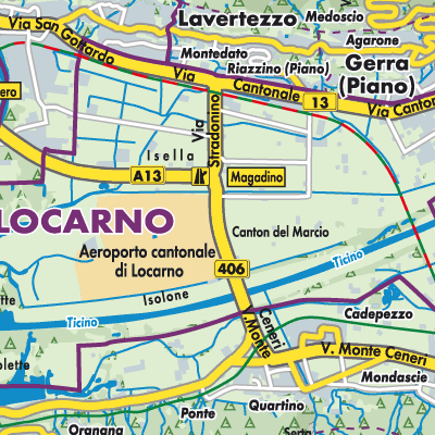 Circolo di Locarno - Stadtpläne und Landkarten