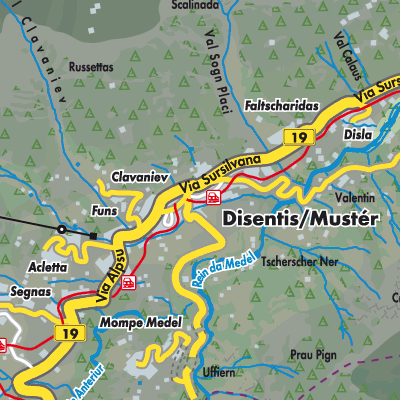 Disentis/Mustér - Stadtpläne und Landkarten