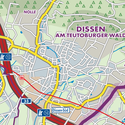 Dissen - Stadtpläne und Landkarten