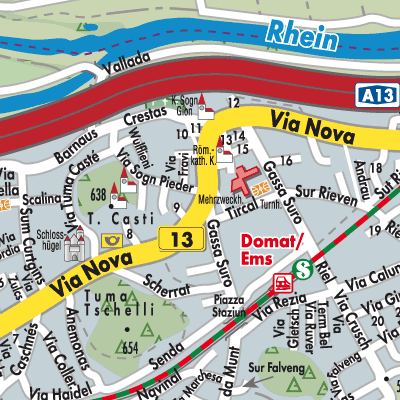 Domat/Ems - Stadtpläne und Landkarten
