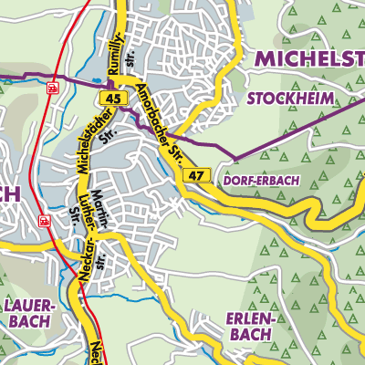 Dorf-Erbach - Stadtpläne und Landkarten