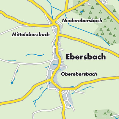 Ebersbach - Stadtpläne und Landkarten