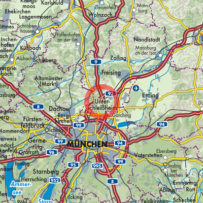Eching - Stadtpläne und Landkarten