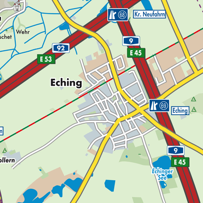 Eching - Stadtpläne und Landkarten