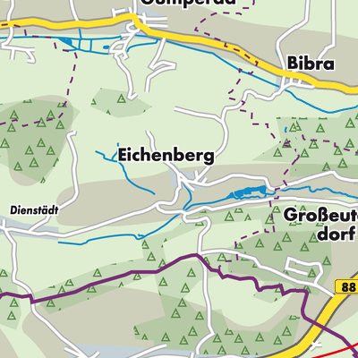 Eichenberg - Stadtpläne und Landkarten