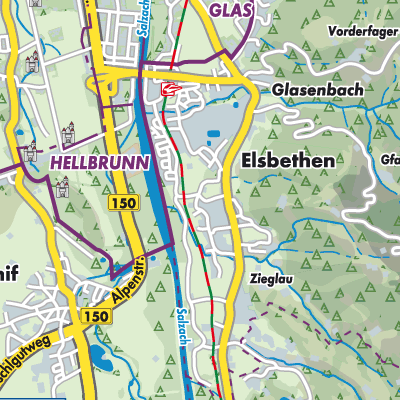 Elsbethen - Stadtpläne und Landkarten