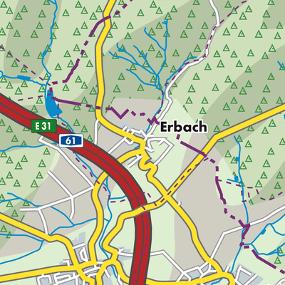 Erbach - Stadtpläne und Landkarten