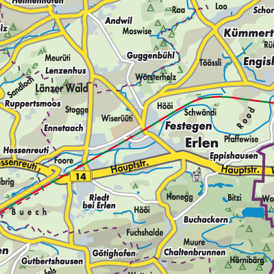 Erlen - Stadtpläne und Landkarten