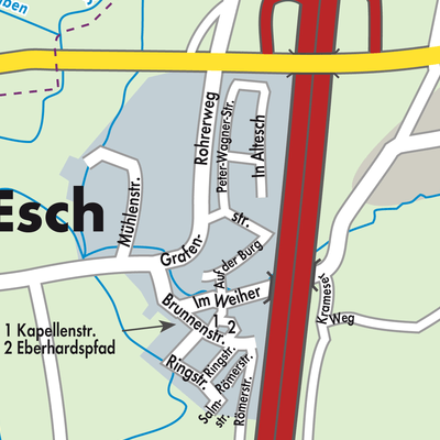 Esch - Stadtpläne und Landkarten