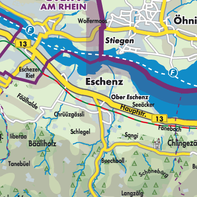 Eschenz - Stadtpläne und Landkarten