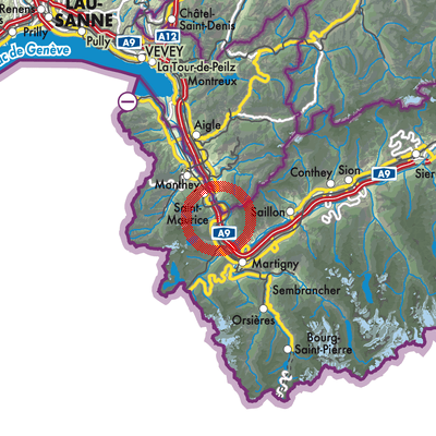 Evionnaz - Stadtpläne und Landkarten