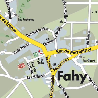 Fahy - Stadtpläne und Landkarten