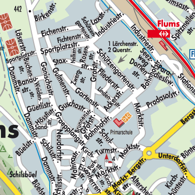 Flums - Stadtpläne und Landkarten