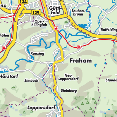 Fraham - Stadtpläne und Landkarten