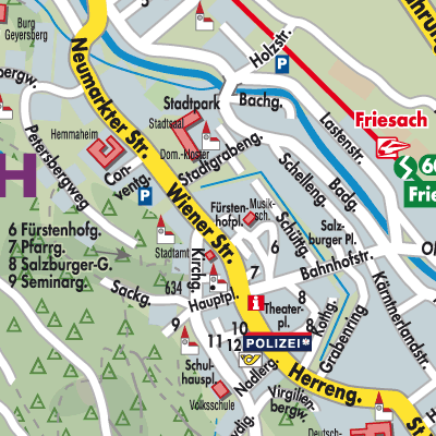 Friesach - Stadtpläne und Landkarten