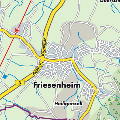 Friesenheim - Stadtpläne und Landkarten