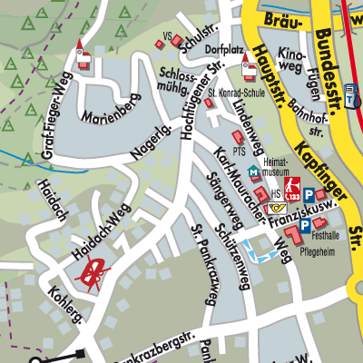 Fügen - Stadtpläne und Landkarten