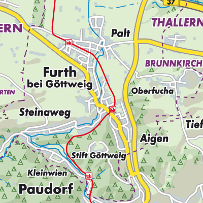 Furth bei Göttweig - Stadtpläne und Landkarten