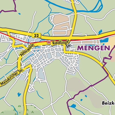 Gemeindeverwaltungsverband Mengen - Stadtpläne und Landkarten
