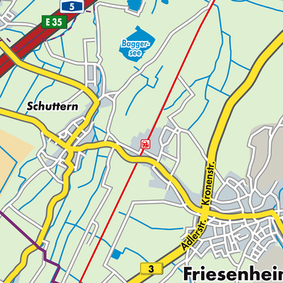 Gewerbegebiet Friesenheim - Stadtpläne und Landkarten