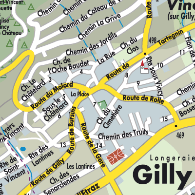 Gilly - Stadtpläne und Landkarten