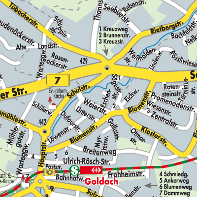 Goldach - Stadtpläne und Landkarten