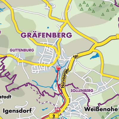 Gräfenberg - Stadtpläne und Landkarten