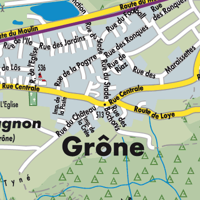 Grône - Stadtpläne und Landkarten