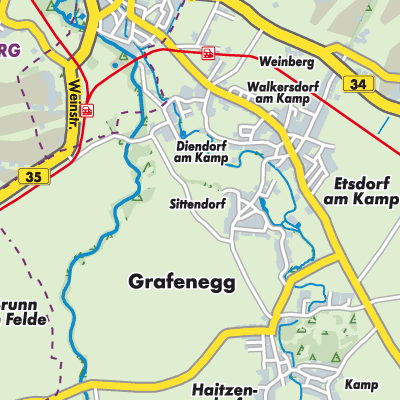 Grafenegg - Stadtpläne und Landkarten