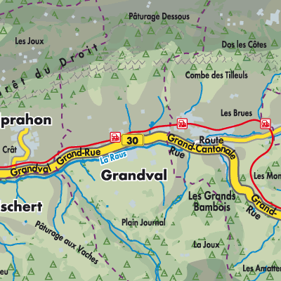 Grandval - Stadtpläne und Landkarten