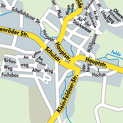 Groß-Felda - Stadtpläne und Landkarten