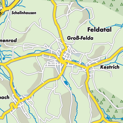 Groß-Felda - Stadtpläne und Landkarten