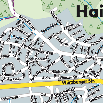 Haibach - Stadtpläne und Landkarten
