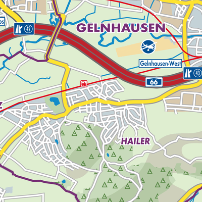 Hailer - Stadtpläne und Landkarten