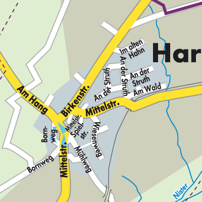 Hardt - Stadtpläne und Landkarten