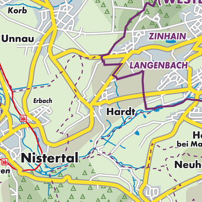 Hardt - Stadtpläne und Landkarten