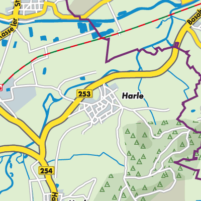 Harle - Stadtpläne und Landkarten