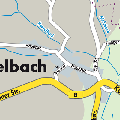 Hasselbach - Stadtpläne und Landkarten