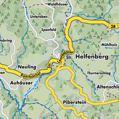 Helfenberg - Stadtpläne und Landkarten