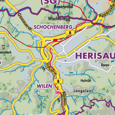 Herisau - Stadtpläne und Landkarten