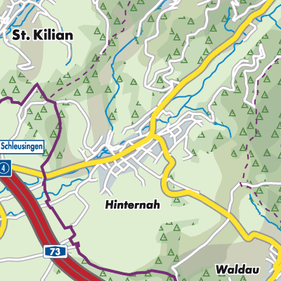 Hinternah - Stadtpläne und Landkarten