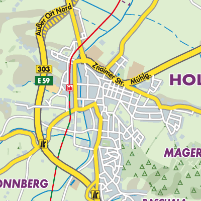 Hollabrunn - Stadtpläne und Landkarten